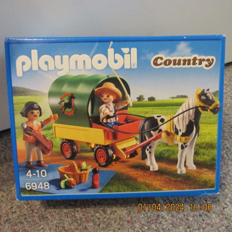 playmobil 6948 pony-kutsche neu gem. bild (Neu und originalverpackt) in ...