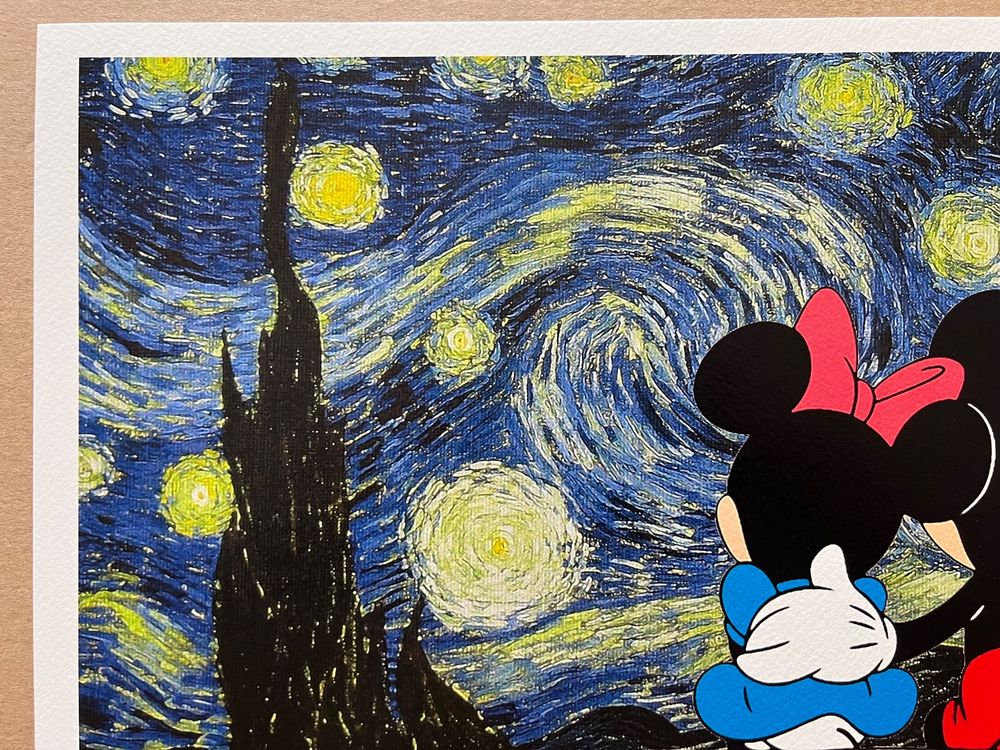 DEATH NYC « Van Gogh Mickey & Minnie Mouse » (Neu (gemäss Beschreibung ...
