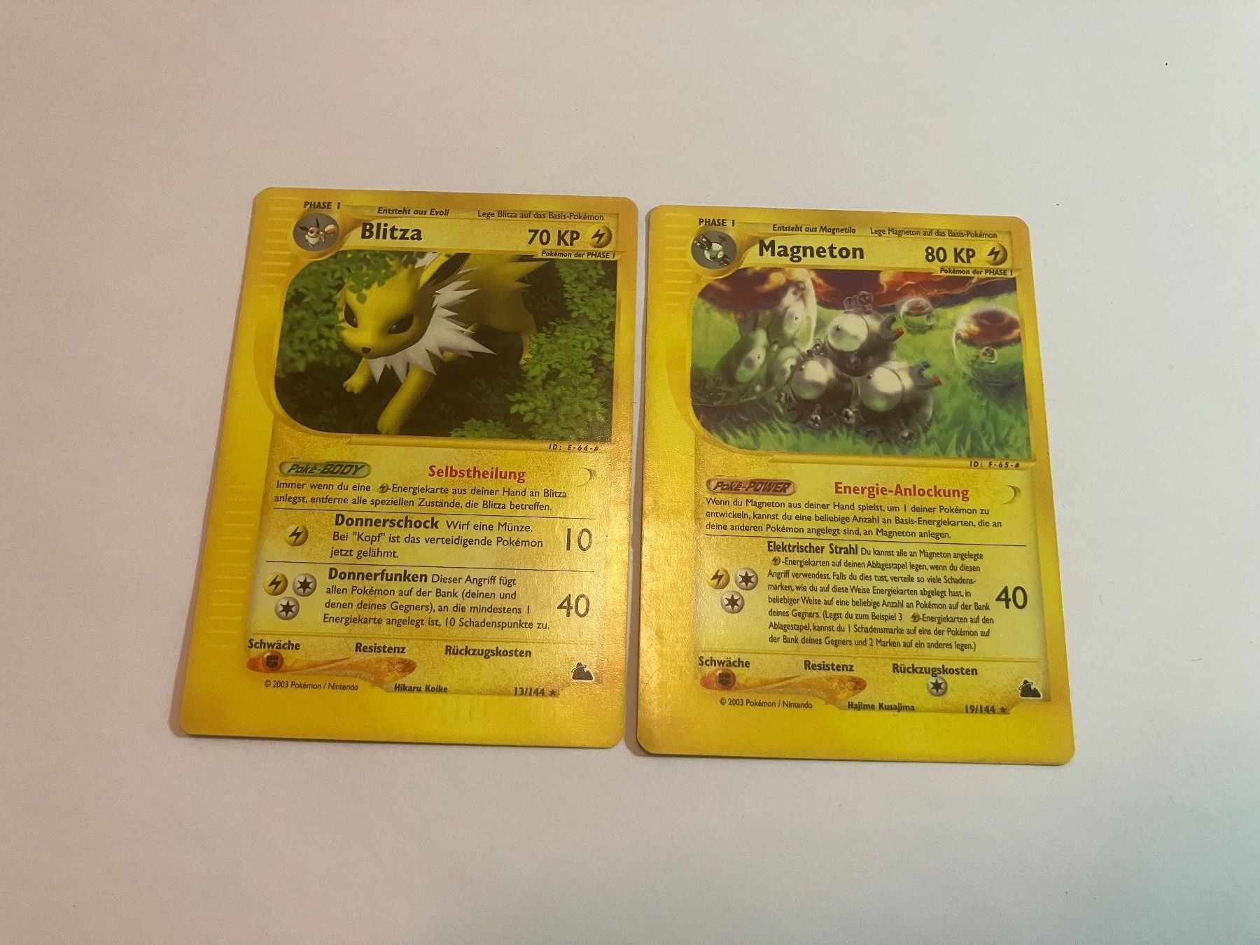 Carte Pokémon Blitza e Magneton - Set Base vintage- GER (Usato) a ...