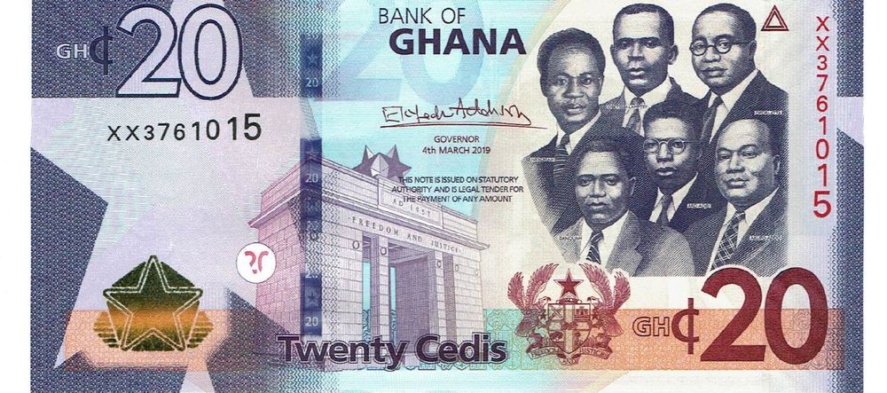 Ghana 20 Cedis 2019 P-New UNZ Serie XX3761016 | Kaufen auf Ricardo