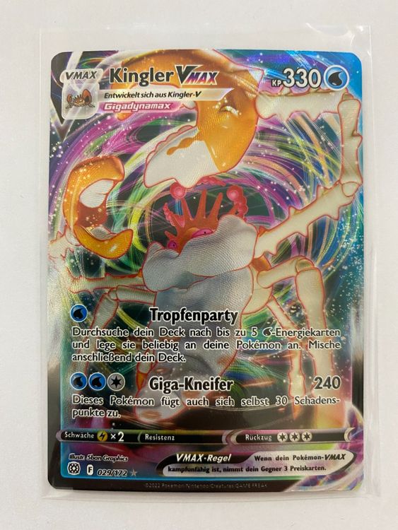 Pokemon Kingler VMax 029/172 Strahlende Sterne DE | Kaufen auf Ricardo