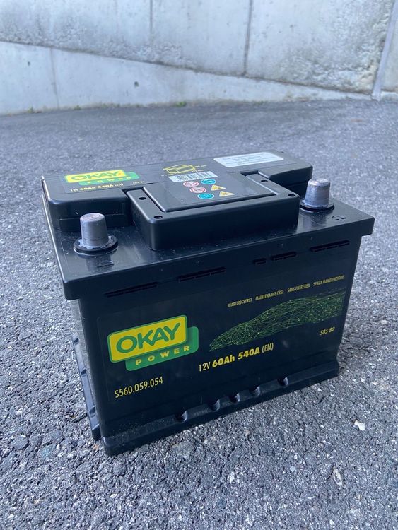 Autobatterie 12V 60Ah 540A | Kaufen auf Ricardo