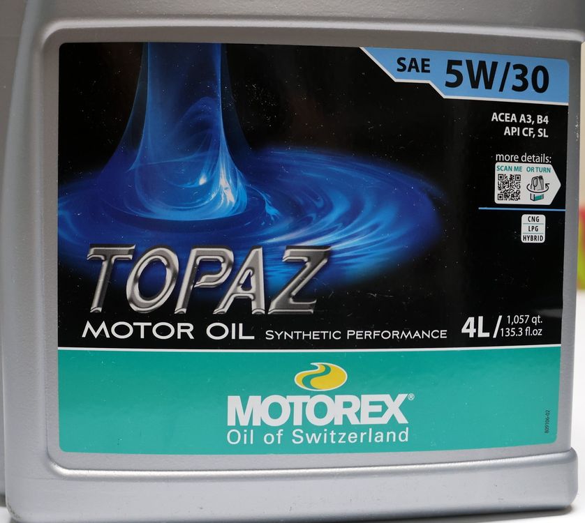 Motorex Oil of Switzerland - Topaz Motoröl SAE 5W/30 (Neu und ...