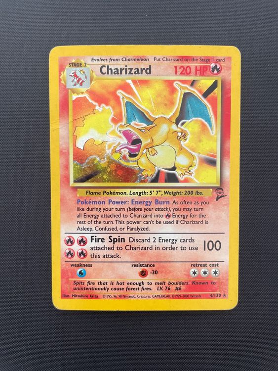 Charizard Base Set 2 Holo EN 4/130 ab 1.-! (Gebraucht) in Niederhasli ...