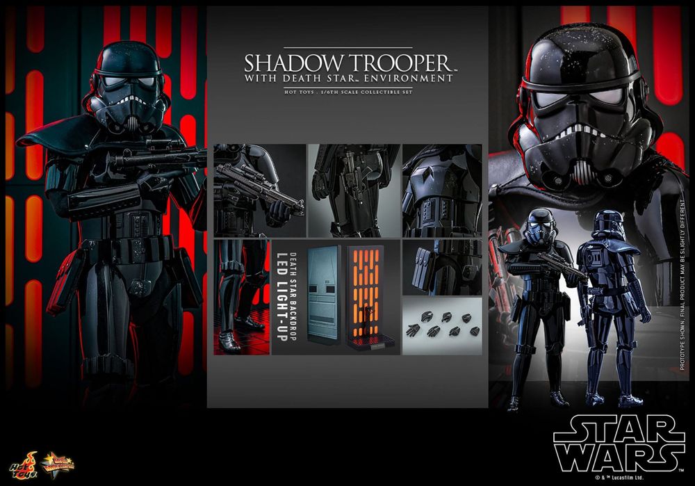 Hot Toys SW Shadow Trooper with Death Star Environment 30 cm (Neu und ...