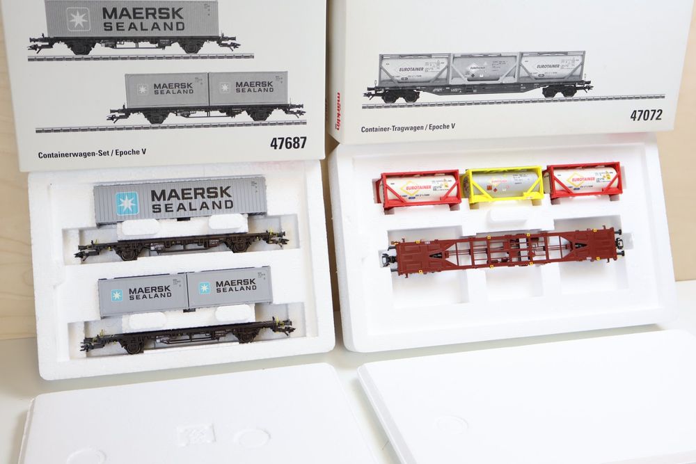 Märklin 3 x Containerwagen - Set 47072 / 47687 (Gebraucht) in ...
