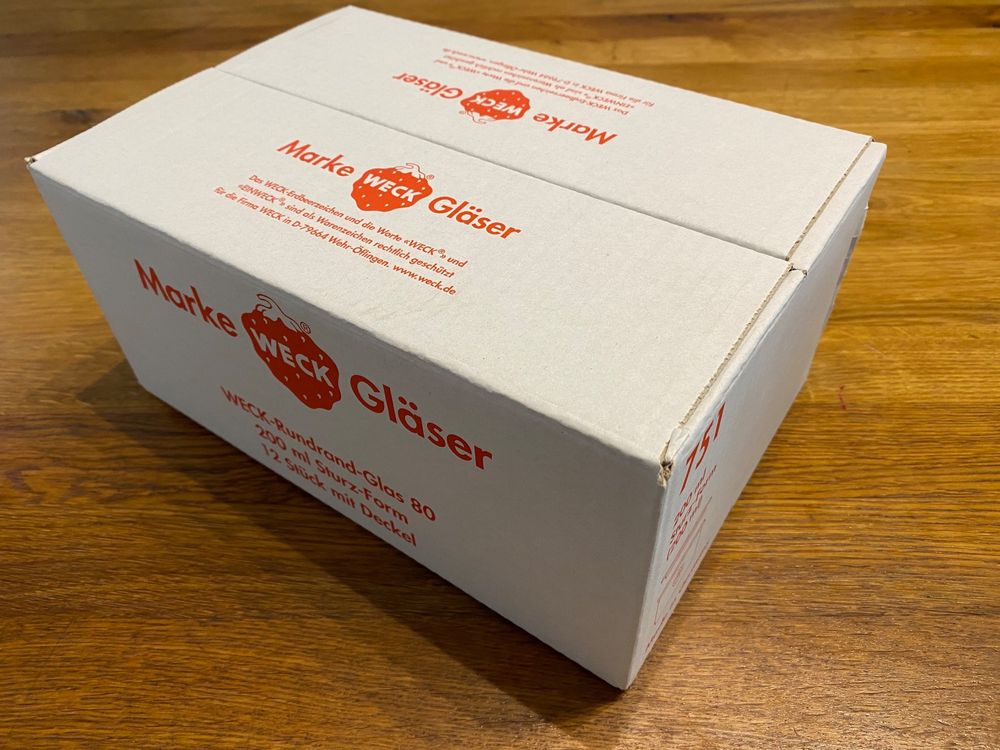 Weck Gläser 200 ml Sturzform 12 Stück mit Deckel (Neu und ...