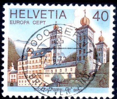 HELVETIA EUROPAMARKE STOCKALPERPALAST BRIG VOLLSTEMPEL -N494 | Kaufen ...