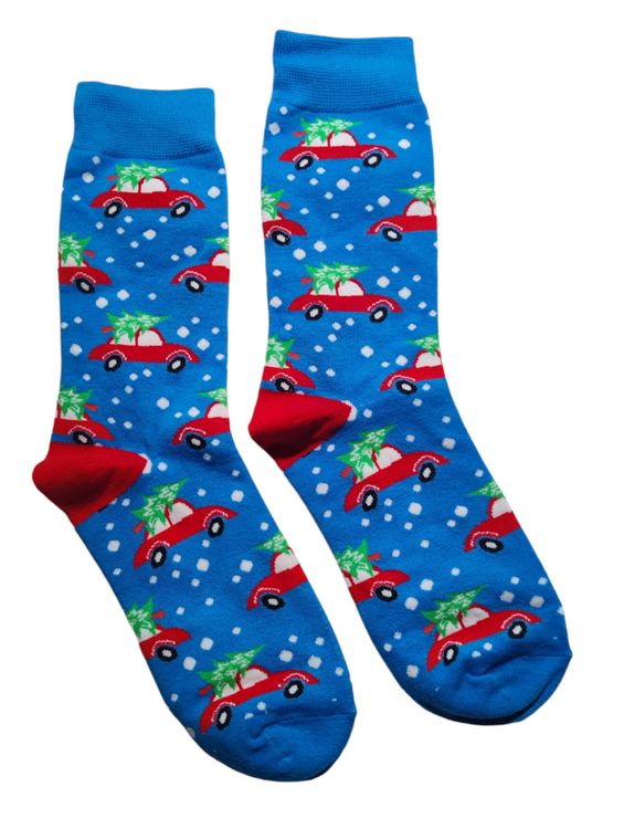 Socken Autos / Tannenbaum / Cars / Fir tree / Schnee / Snow (Neu und ...