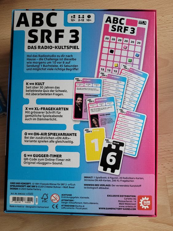 ABC SRF 3 Das Radio-Kultspiel, 4000 Fragen mit XL-Karten neu (Neu (gemäss Beschreibung)) in Bern ...