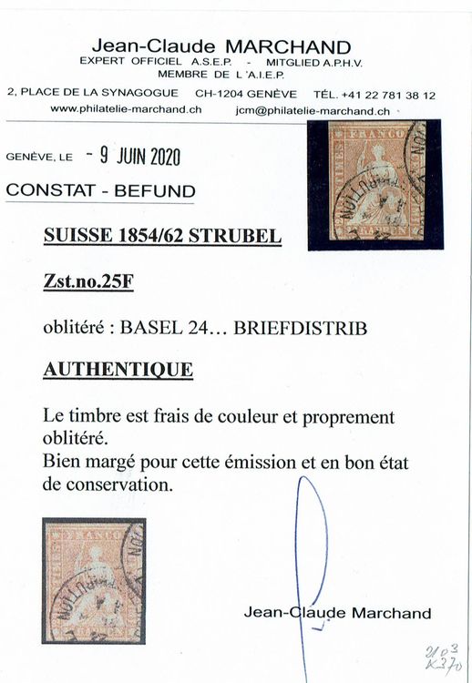 STRUBEL 20RP 24F/B1m 2x RUNDSTEMPEL BEFUND (Gebraucht) in Rüschlikon für CHF 30 – mit Lieferung ...