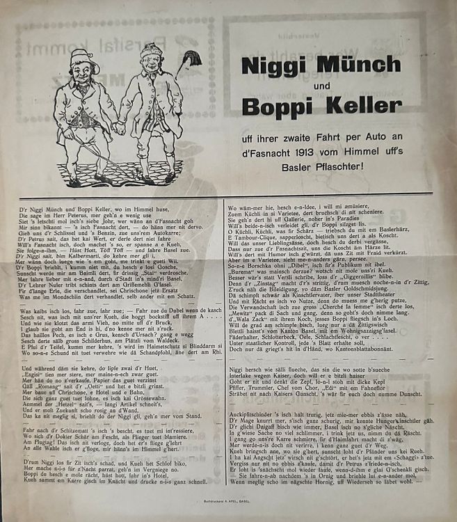 Basel, Fasnachtszeitung, Niggi Münch und Boppi Keller (Gebraucht) in Basel für CHF 13 – mit ...