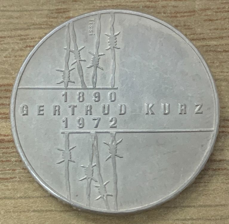 CH Sonder-/Gedenkmünze 1992 - Gertrud Kunz / CHF 20.- (Neu (gemäss ...