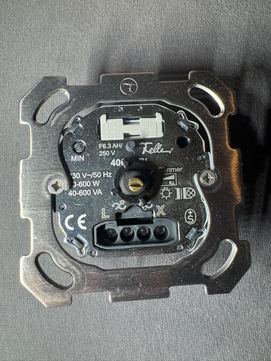 Feller EdizioDue Dreh-Dimmer Einsatz R.L 40-600VA/W, Neu (Neu (gemäss ...