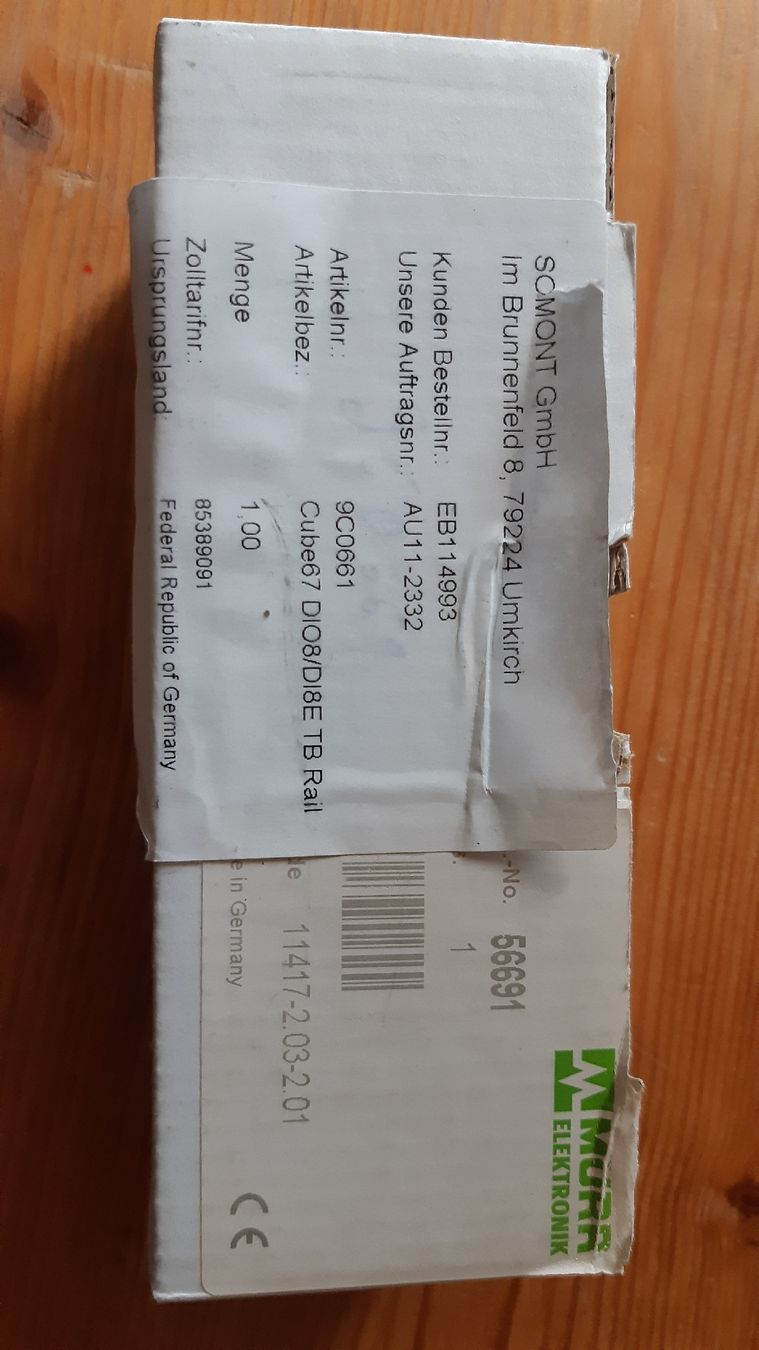 Murr Elektronik Cube67 DIO8DI8/16 TB Rail, Neuwertig! (Neu und ...