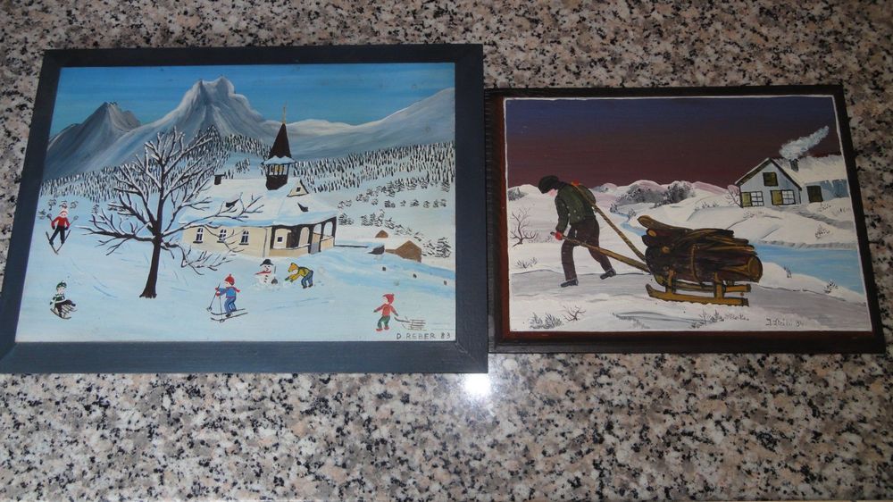 2 Holzbilder von 1983/84 | Kaufen auf Ricardo