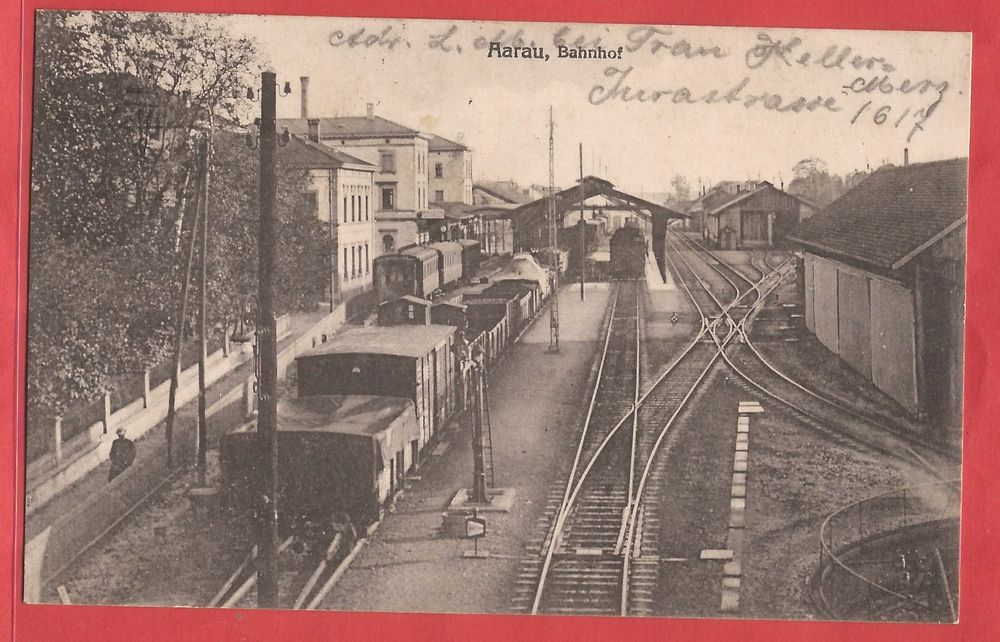 Aarau Bahnhof mit Eisenbahn - 1912 (Gebraucht) in Fislisbach für CHF 66 – mit Lieferung auf ...