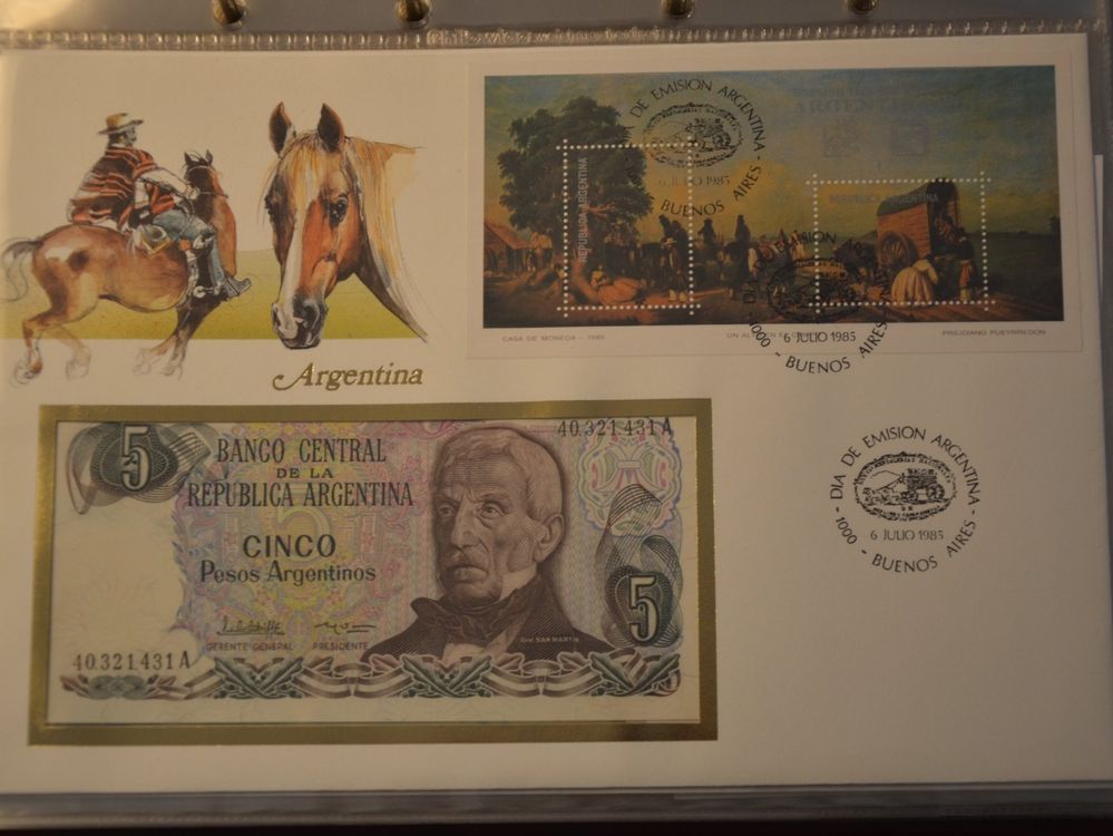 Banknotenbrief Argentina 1985 (Neu (gemäss Beschreibung)) in Wetzikon ZH für CHF 3 – mit ...