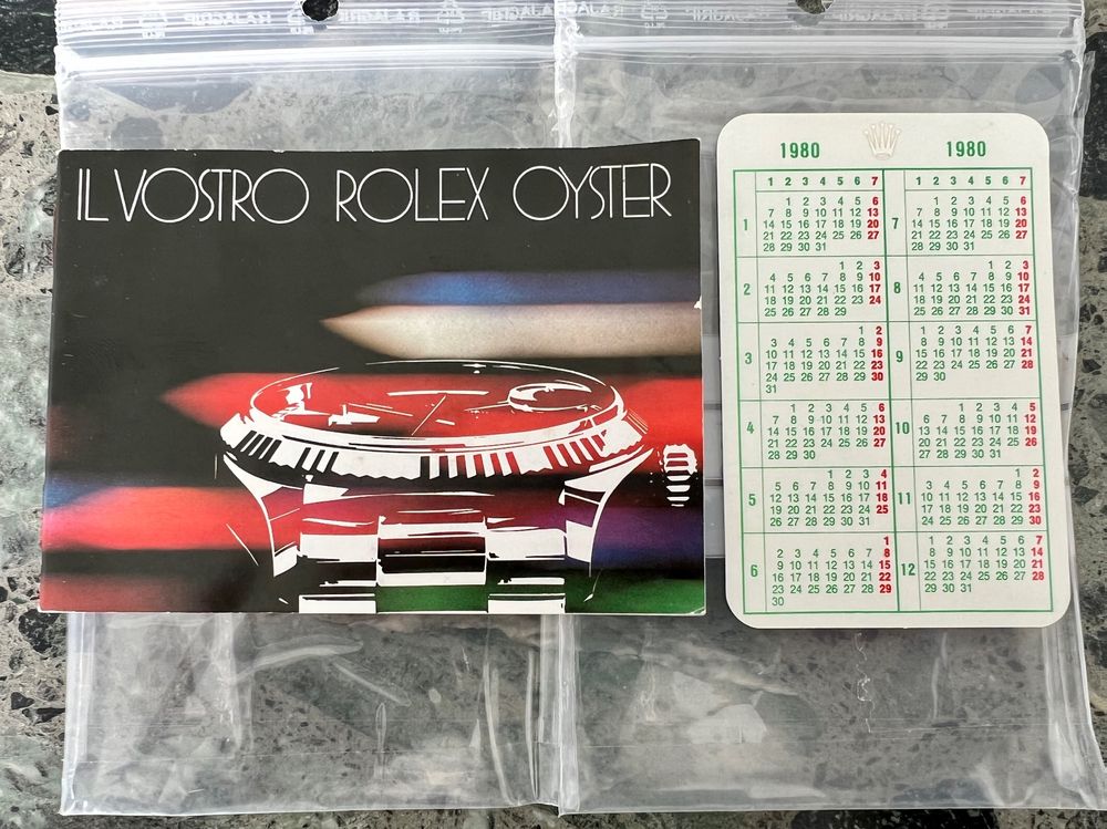 ROLEX Set "Il Vostro Rolex Oyster" + Calendar 1980, Italian (D'occasion ...