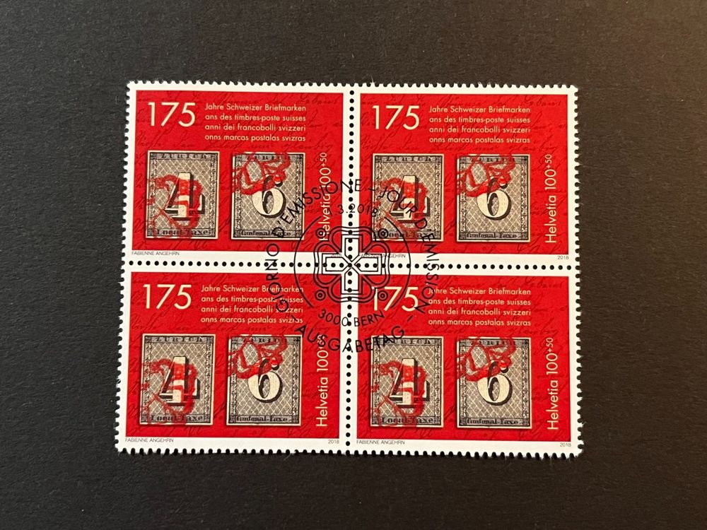 2018 - 175 Jahre Schweizer Briefmarken VB 1. Tag SBK 18.-- (Neu (gemäss ...