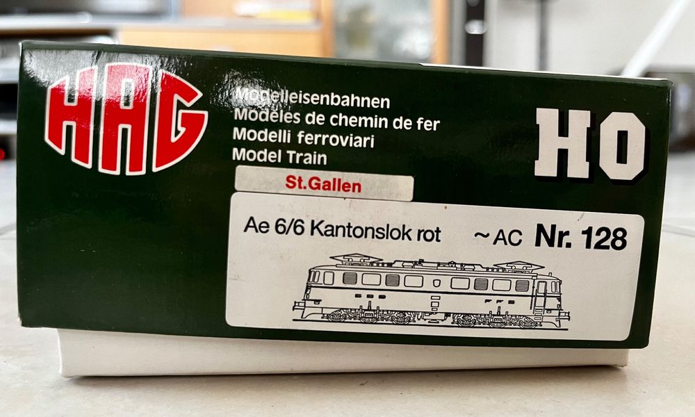 HAG H0 Ae 6/6 rot, Kantonslok „St. Gallen“ ~AC (Neuf (Voir description ...