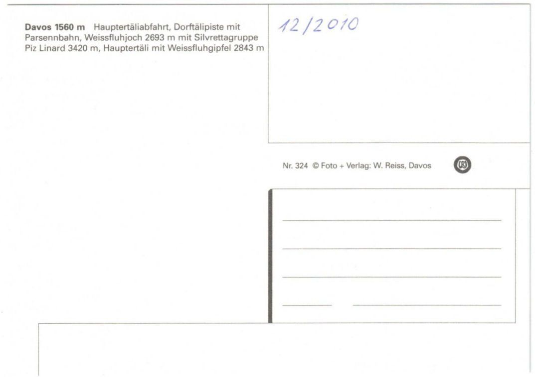 Davos - 4 Bild AK Parsenn (Gebraucht) in Binningen für CHF 1.5 – mit ...