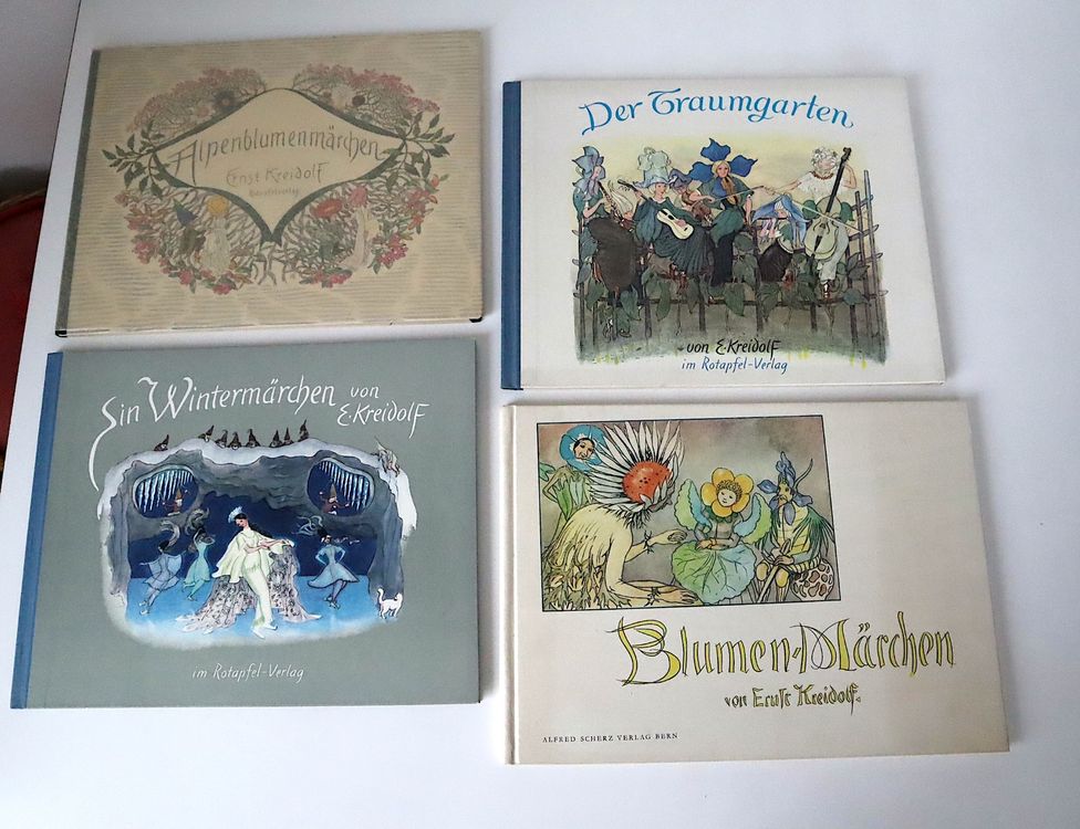 Kinderbücher 4x Ernst Kreidolf 30er 50er Vintage MCM Kunst (Gebraucht ...