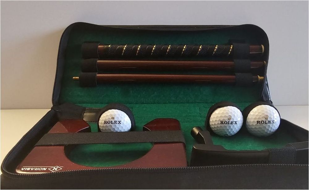Golf Training Indoor Putter Set im Koffer mit 3 Rolex Bälle | Kaufen ...