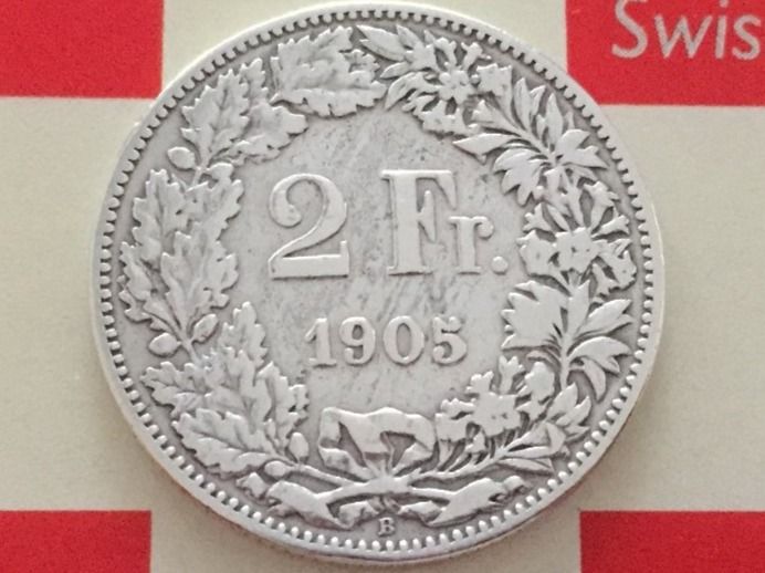2 Franken 1905 ss, selten nur 0.3 Mio! (Gebraucht) in Elsau für CHF 9.3 – mit Lieferung auf ...