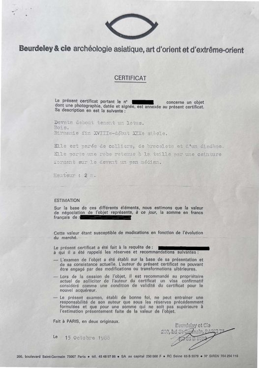 Statue 18e siècle – Devata Birmane Ancienne en Bois – Unique (D ...