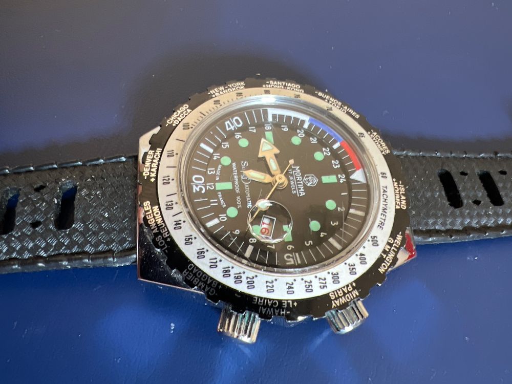 Mortima Super Datomatic GMT 43 mm | Kaufen auf Ricardo