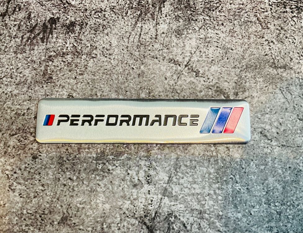 BMW Performance Aluminium Emblem Schriftzug NEU Kleber | Kaufen auf Ricardo