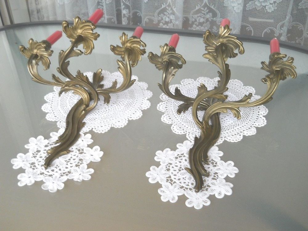 Antike 3flammige Bronze Wand Aplikken im Paar(Pendant)um1900 (Gebraucht) in Ostermundigen für ...