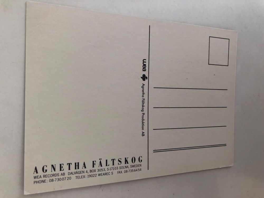 ABBA Rarität Agnetha Fältskog Original Autogramm (Neu (gemäss Beschreibung)) in Wettingen für ...