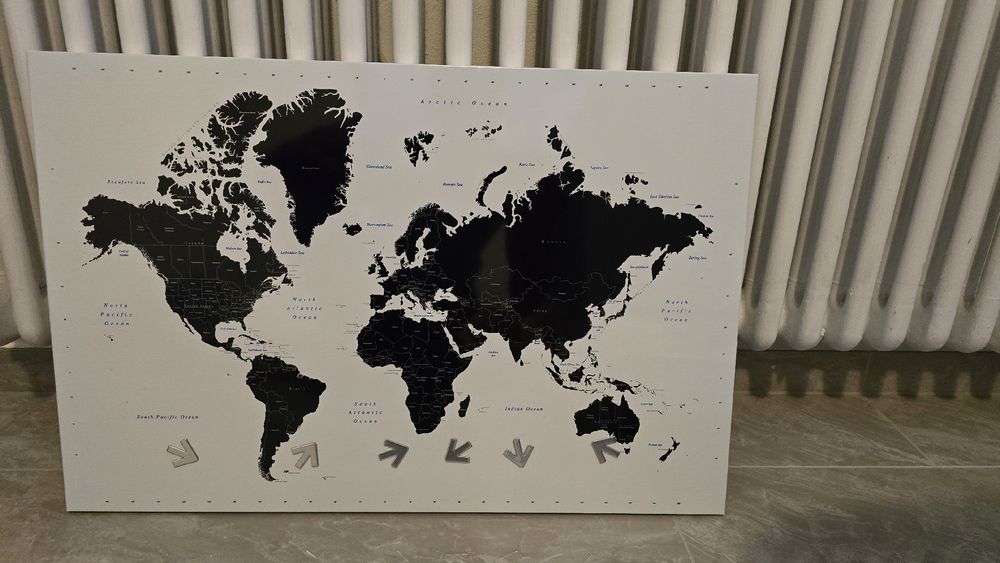 Magnetische Weltkarte, Reisekarte mit Magneten (Neu (gemäss ...