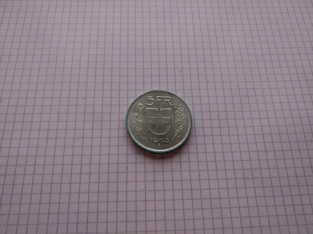 5 Franken Münze Silber 1965 (Gebraucht) in Neunkirch für CHF 8.5 – mit Lieferung auf Ricardo kaufen