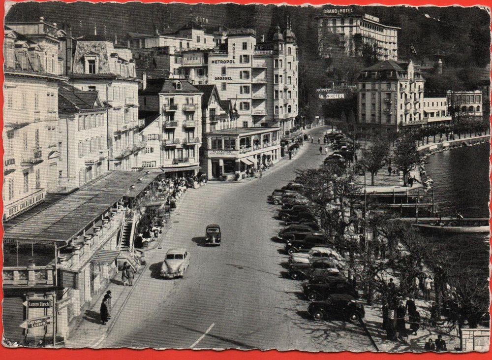 BRUNNEN Quai, Hotel Goldener Adler, Metropol, Oldtimer, Auto (Gebraucht ...