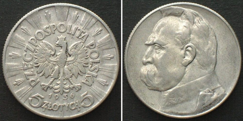 POLEN 5 Zlotych 1936 PILSUDSKI Silber vz | Kaufen auf Ricardo