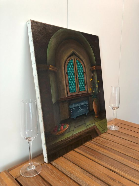 Interesantes Gemälde Noldy H '86, 40 cm breit x 50.5 cm hoch (Gebraucht ...
