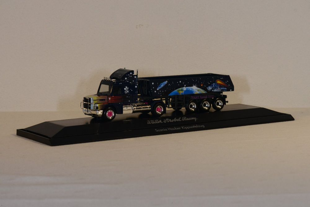 Herpa 120692 Scania Hauber Baukippersattelzug Stobel Racing (Gebraucht ...