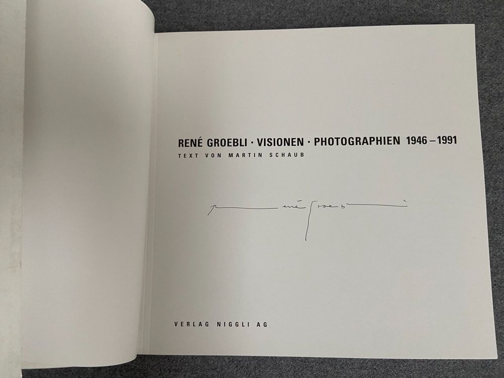 RENE GROEBLI, VISIONEN, PHOTOGRAPHIEN 1946-1991, SIGNIERT. | Kaufen auf ...