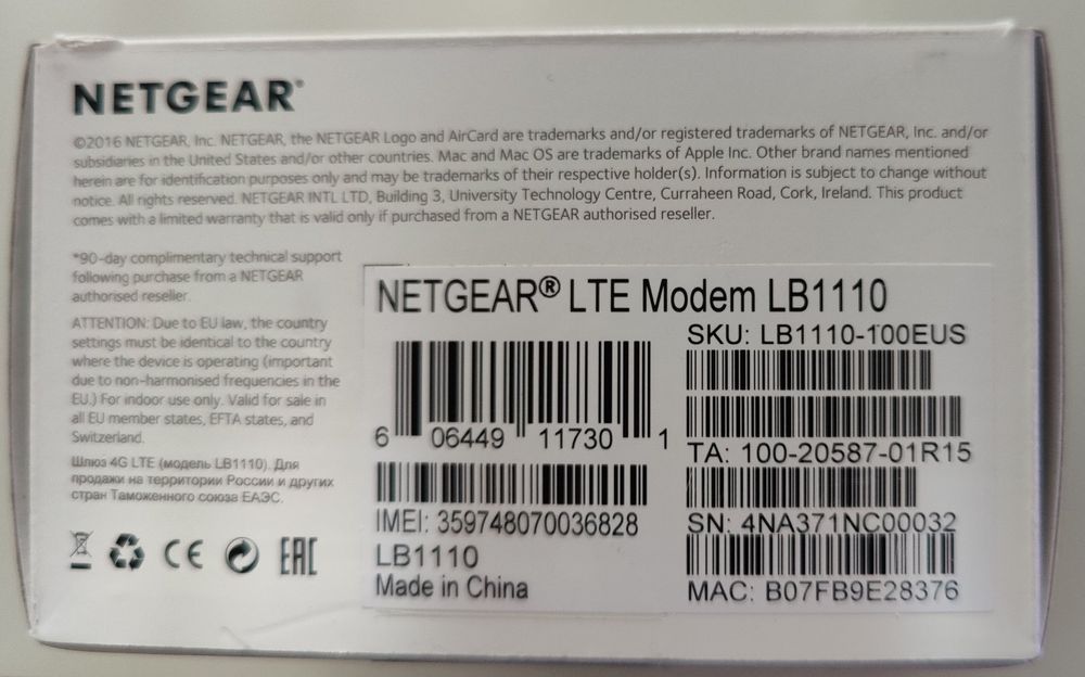 Netgear 4G LTE Modem LB1110 | Kaufen auf Ricardo