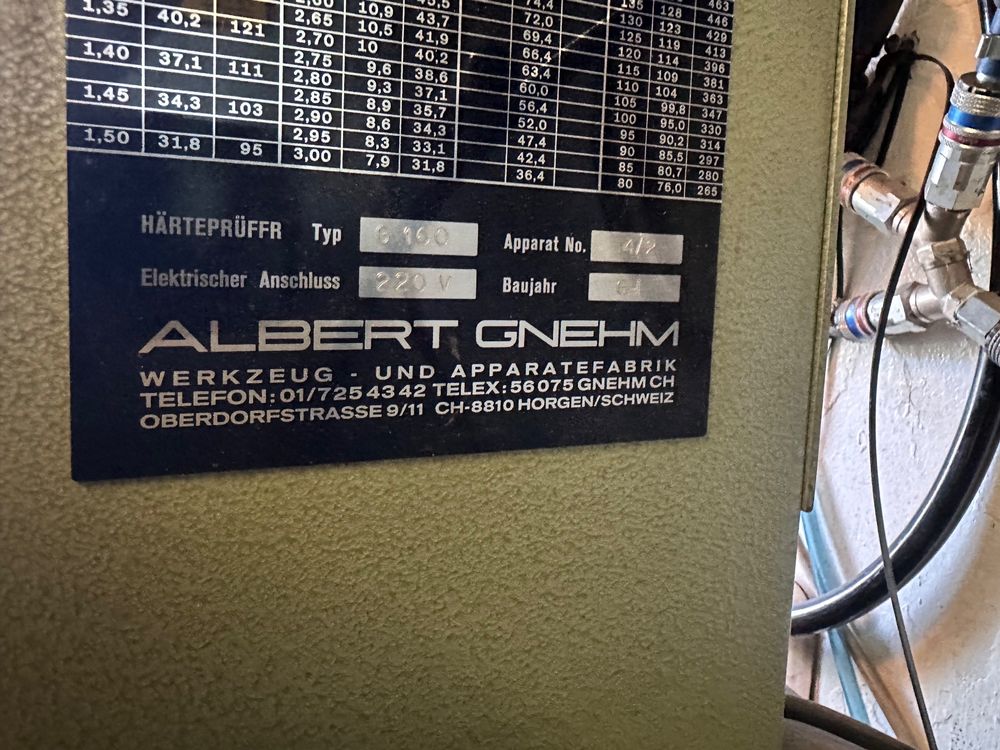 Härteprüfer Gnehm G160, HRC Rockwell tester, Härtetesten (Gebraucht) in ...