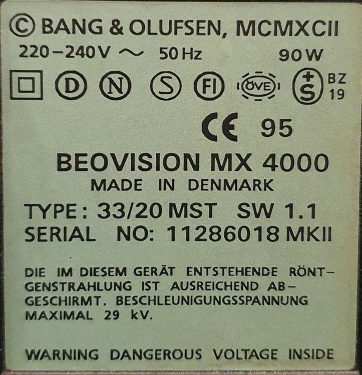 Bang&Olufsen Beovision MX 4000 (Gebraucht) in Aarau für CHF 1 – nur ...
