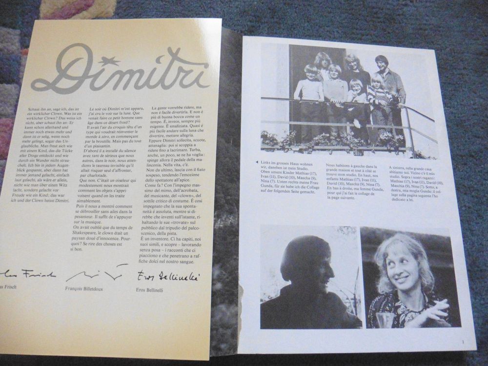 Clown DIMITRI,C.Piatti/H.LeupinGrafik,Fotos,Verscio,Plakate | Kaufen ...