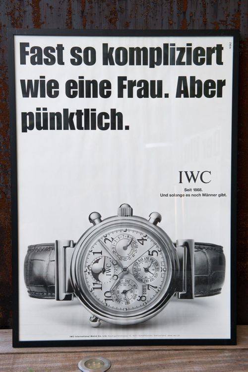 IWC-Poster aus Wirz-Kampagne (Gebraucht) in Safenwil für CHF 129 – mit ...