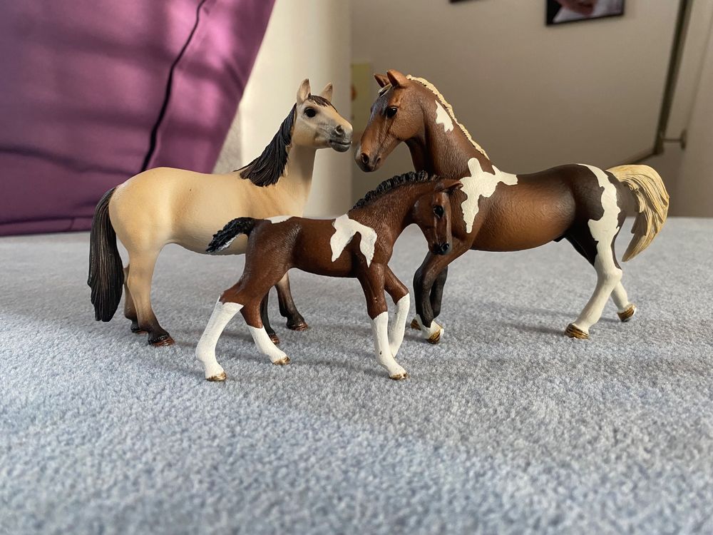 Schleich Pferde Familie Stute Fohlen und Hengst | Kaufen auf Ricardo