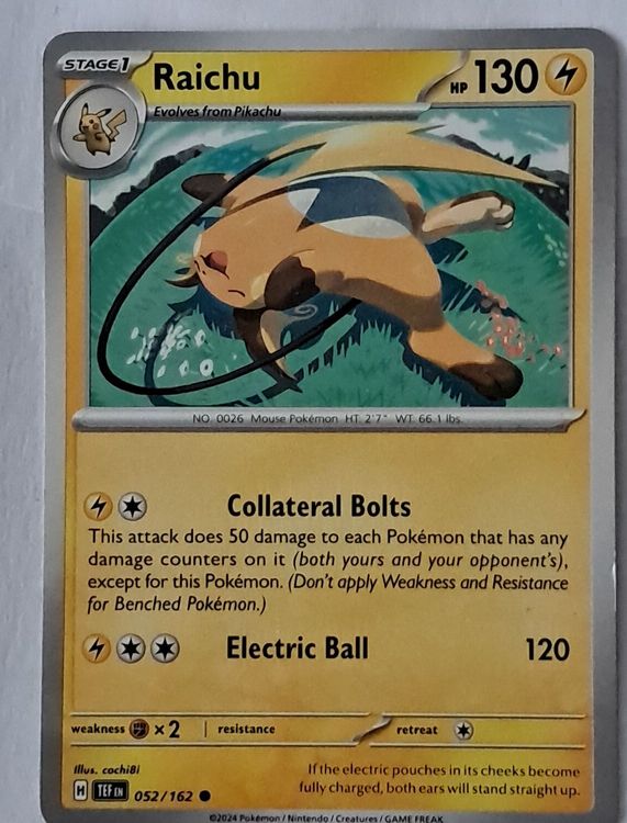 Raichu Pokemon Karte - Selten! Sammlerstück, Top Zustand (Neu (gemäss ...