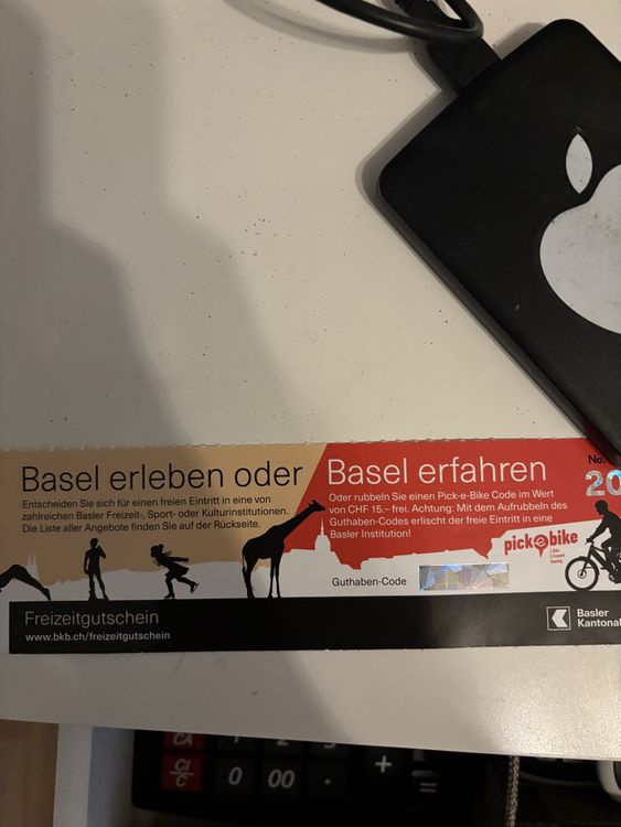 Freizeitgutschein Basel Kultur & Pick-Bike 2024 zoo kind new (Neu und originalverpackt) in Bern ...