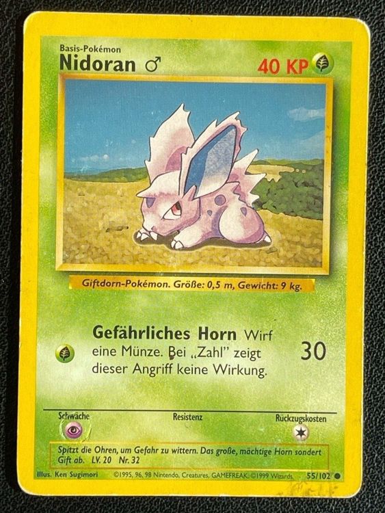 Nidoran 55/102 Pokémon Base Set (Neu (gemäss Beschreibung)) in Uster ...